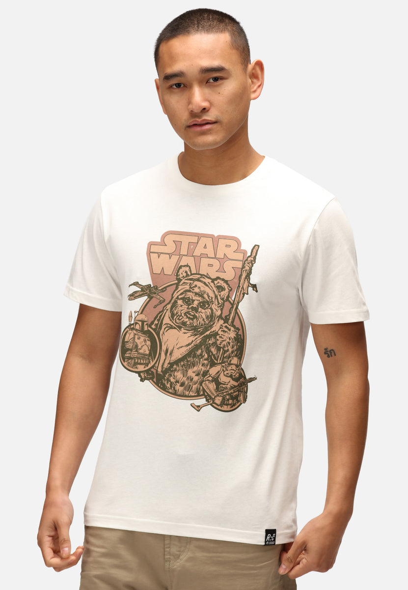 Star Wars Ewok Chest Print Ecru T-Shirt – Recovered Clothing